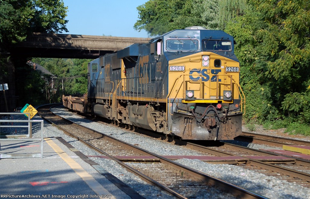 Q172-10 heads east on track 1 with CSXT 5268 (ES44DC) & CSXT 8753 (SD60I) ex CR 5649 (SD60I)